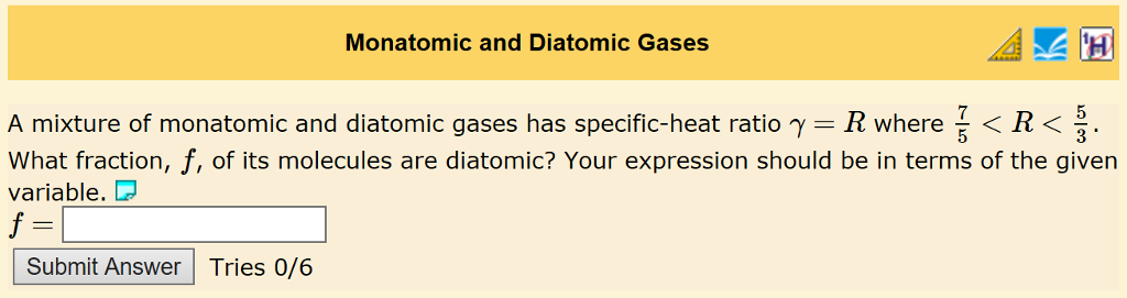 Solved Monatomic and Diatomic Gases ,, 7 A mixture of | Chegg.com