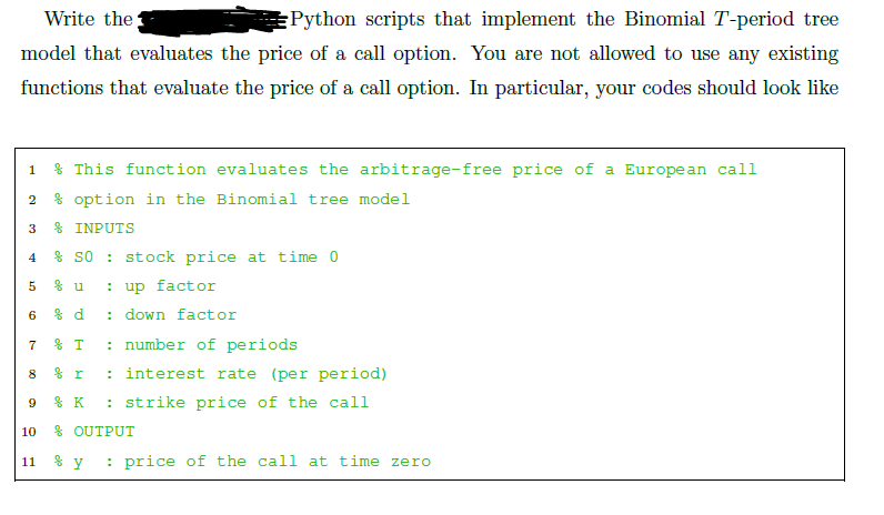 Write the Python scripts that implement the Binomial | Chegg.com Write the Python scripts that implement the Binomial | Chegg.com