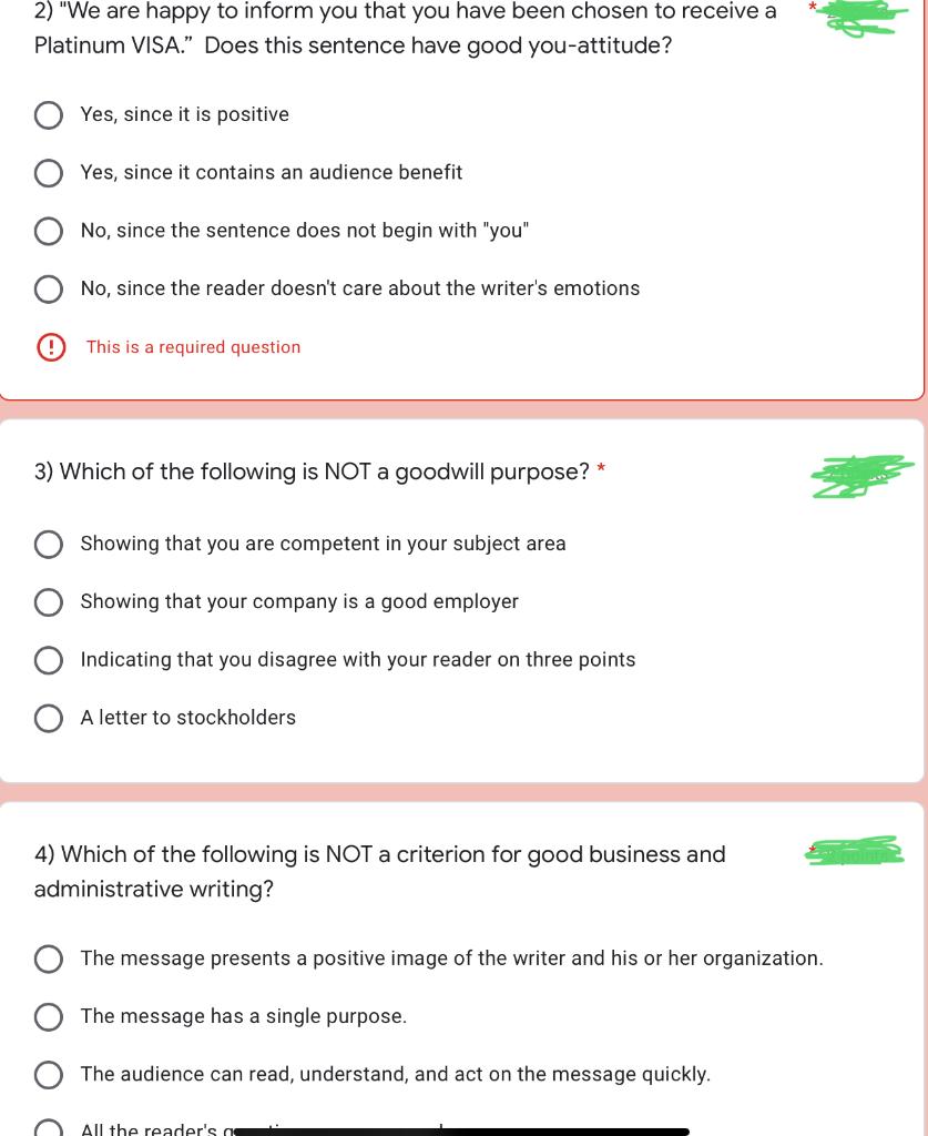 2) "We are happy to inform you that you have been | Chegg.com