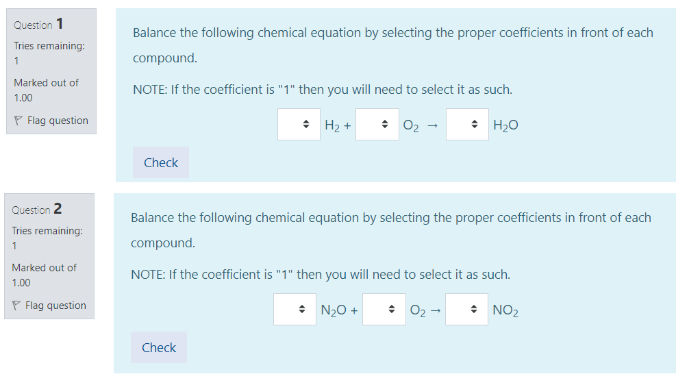 Solved Question 1 Tries remaining: Balance the following | Chegg.com