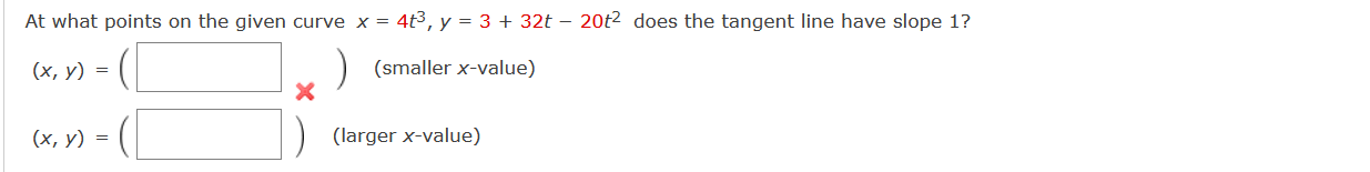 Solved At what points on the given curve x=4t3,y=3+32t−20t2 | Chegg.com