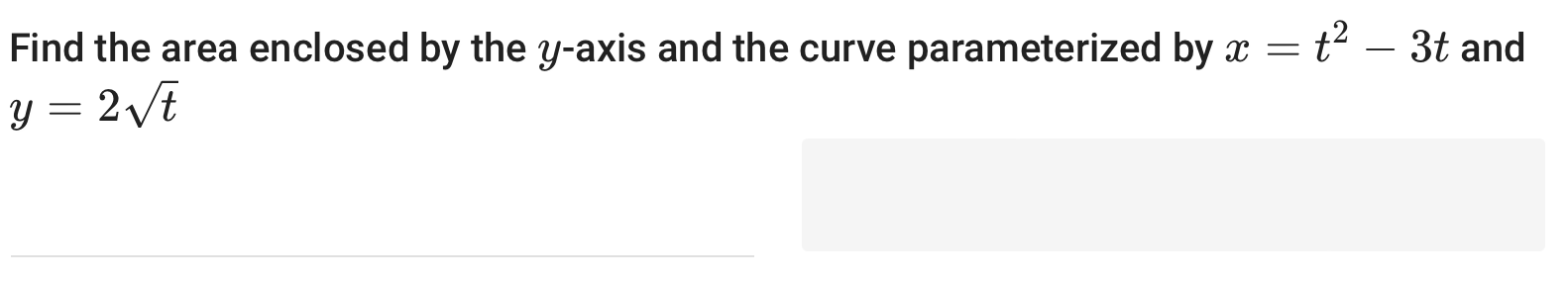 Solved Find the area enclosed by the y-axis and the curve | Chegg.com