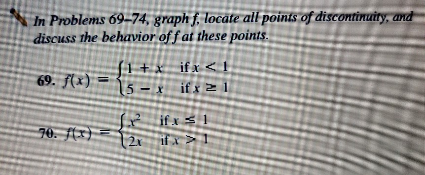 Solved In Problems 69-74, graph f, locate all points of | Chegg.com