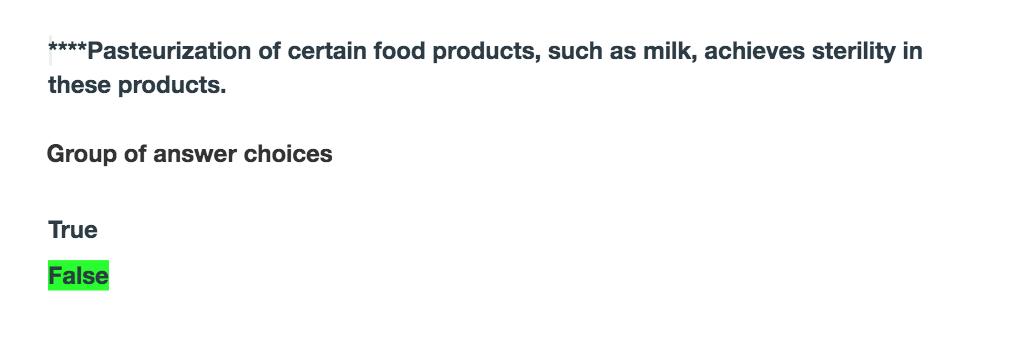 Solved ****Pasteurization of certain food products, such as | Chegg.com