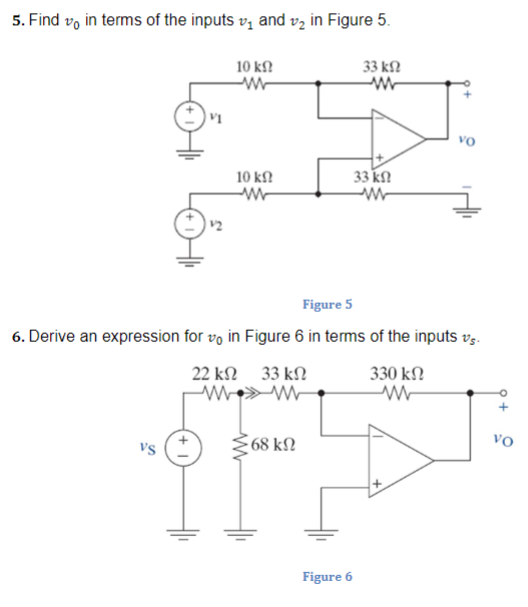 Solved Find v0 ﻿in terms of the inputs v1 ﻿and v2 ﻿in Figure | Chegg.com