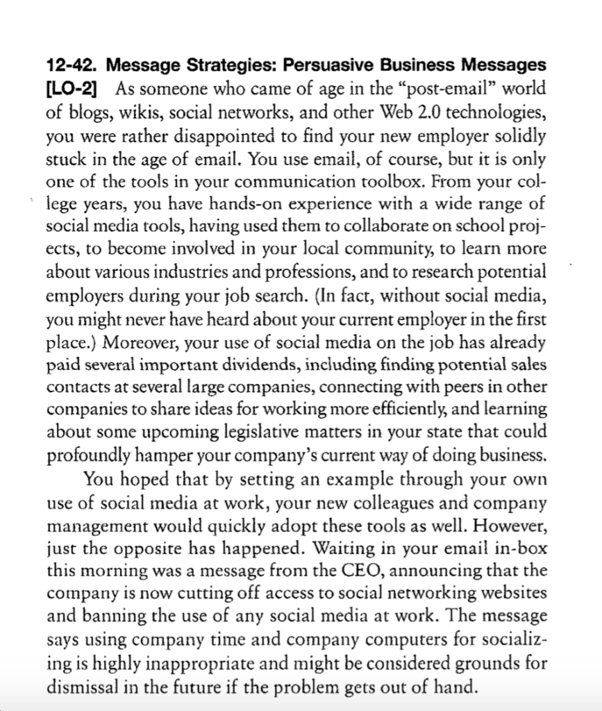 Writing a persuasive message involves four steps, | Chegg.com