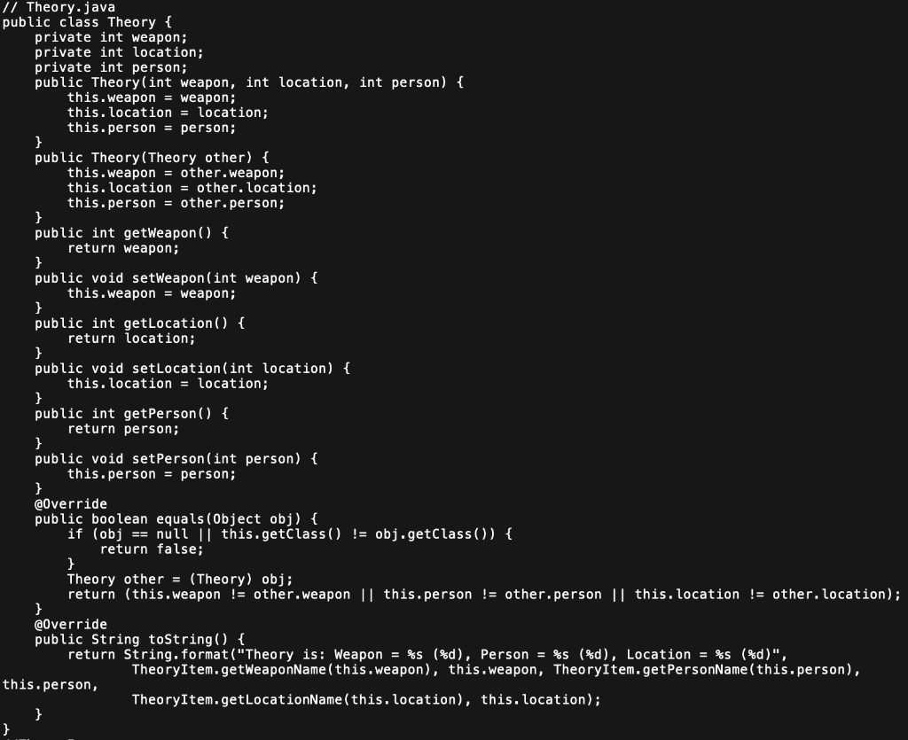 Solved Write Java program. //TheoryItem public final class | Chegg.com