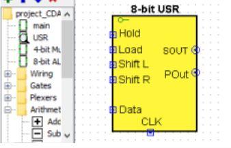 Solved USING LOGISM Part C: Design an 8-bit universal | Chegg.com