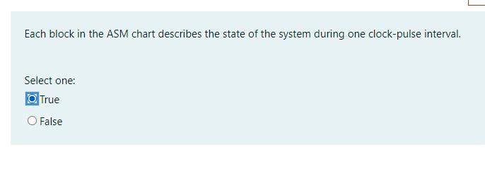 Solved Each block in the ASM chart describes the state of | Chegg.com