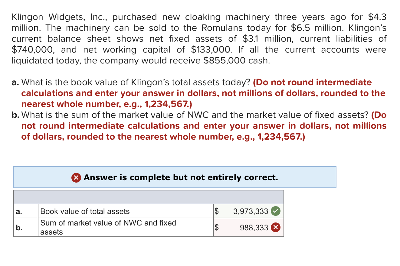 Solved cloaking machinery three years ago for $4.3 Klingon | Chegg.com