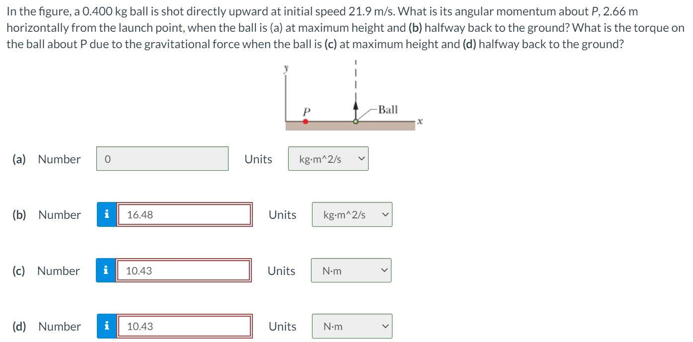 Solved In the figure, a 0.400 kg ball is shot directly | Chegg.com