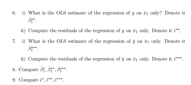 Solved Exercise 3: An illustration of Frisch-Waugh-Lovell | Chegg.com