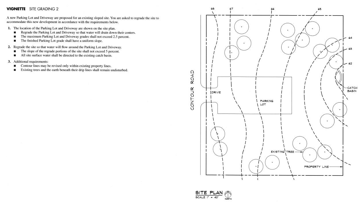 Solved VIGNETTE SITE GRADING 2 A new Parking Lot and | Chegg.com