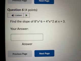 Solved 8∗x∧6+4∗x∧2 at x=3 | Chegg.com