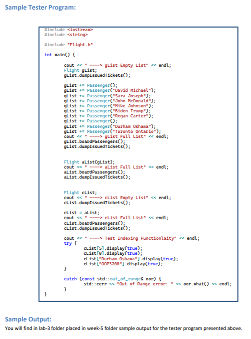 Solved OOP 3200 Lab 3 Collections C++ This will have 5 | Chegg.com