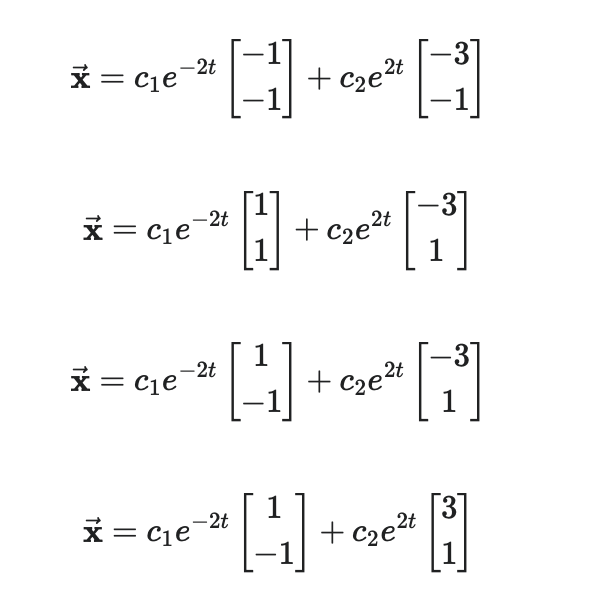 Solved Find the general solution to the linear system | Chegg.com