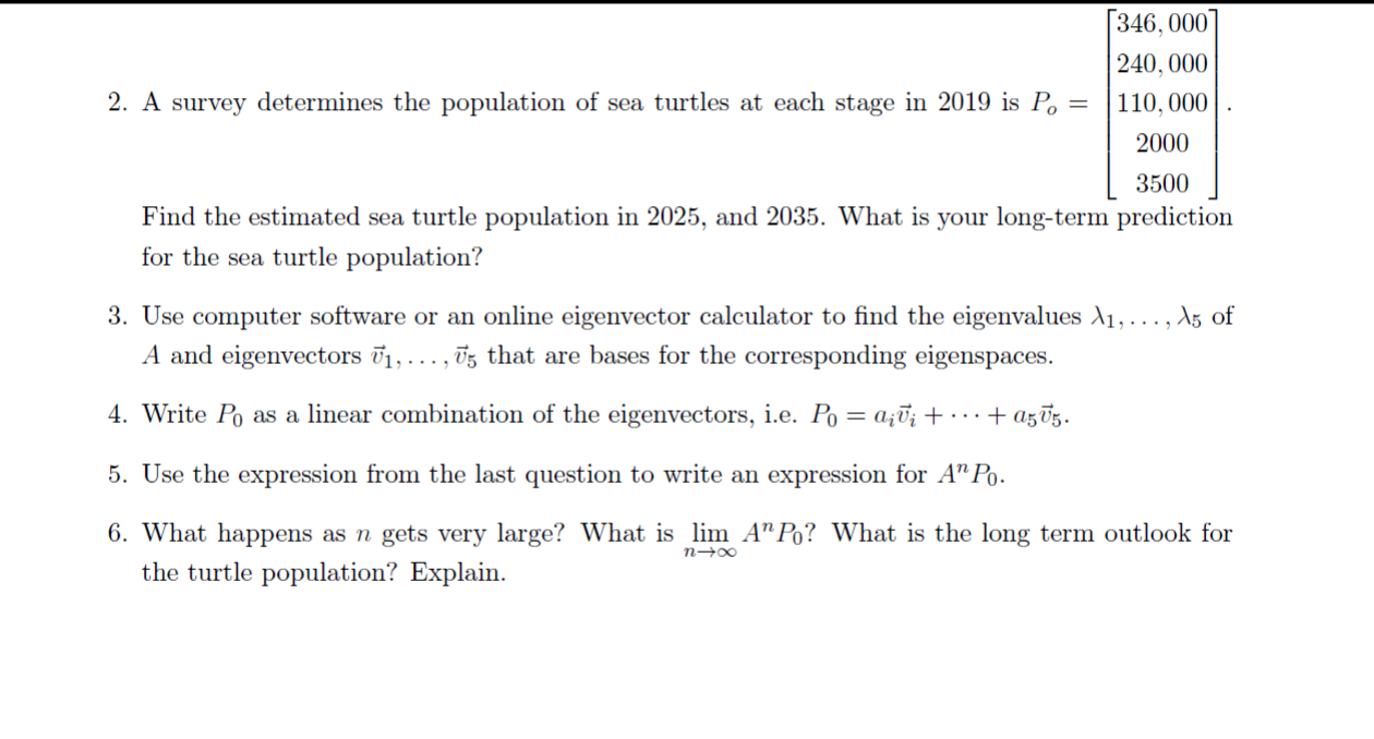 Lefkovitch Matrix Models Unlike Leslie matrix models, | Chegg.com