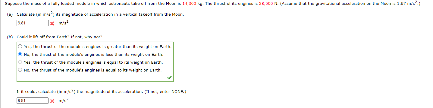 Solved (a) Calculate (in m/s2 ) its magnitude of | Chegg.com
