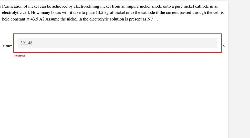 Solved Purification of nickel can be achieved by | Chegg.com