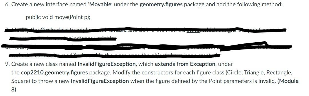 Solved JAVA Programming Focus on #9, only for the circle | Chegg.com