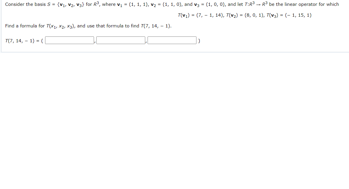 Solved Consider the basis S = {V1, V2, V3} for R3, where V1 | Chegg.com