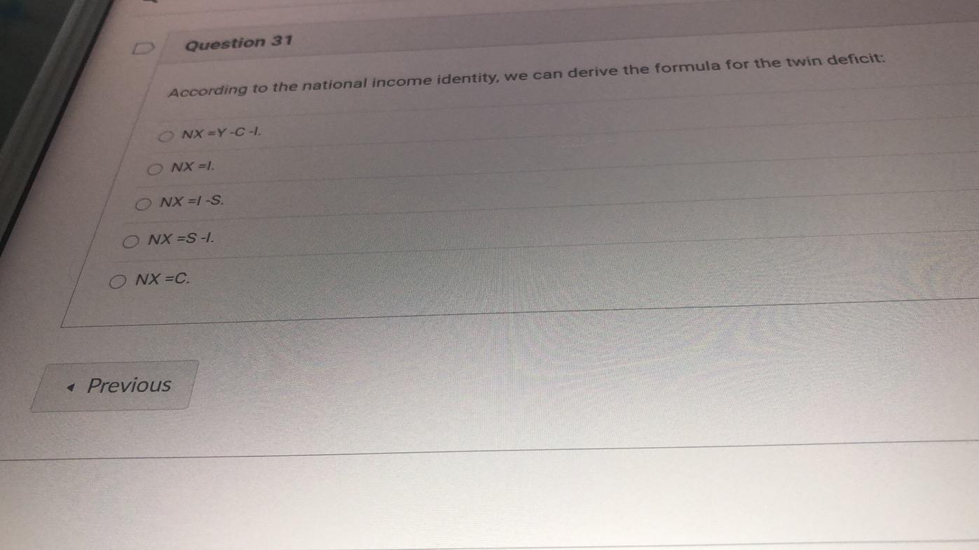 Solved Question 37 According to the national income | Chegg.com