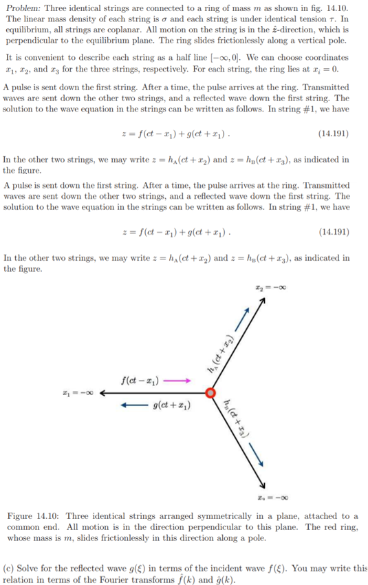 Problem: Three identical strings are connected to a | Chegg.com
