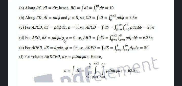 Solved 10 = . z= (a) Along BC, dl = dz; hence, BC = S dl = | Chegg.com