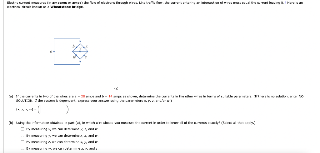 Electric current measures (in amperes or amps) ﻿the | Chegg.com