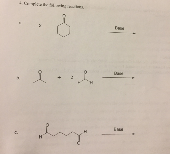 Solved Complete the following reactions. | Chegg.com