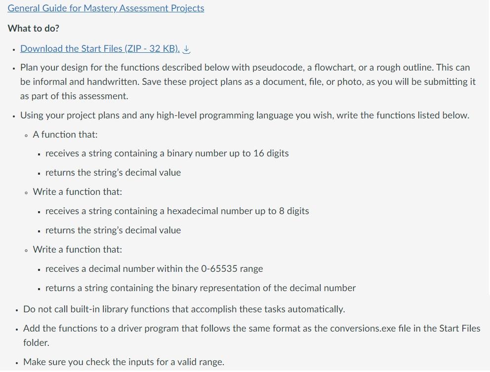 Solved What to do? - Download the Start Files (ZIP - 32 KB). | Chegg.com