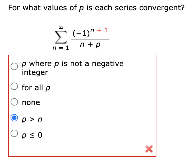 Solved For what values of p is each series convergent? | Chegg.com