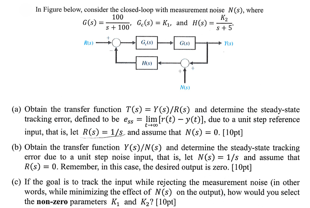 Solved In ﻿Figure below, consider the closed-loop with | Chegg.com