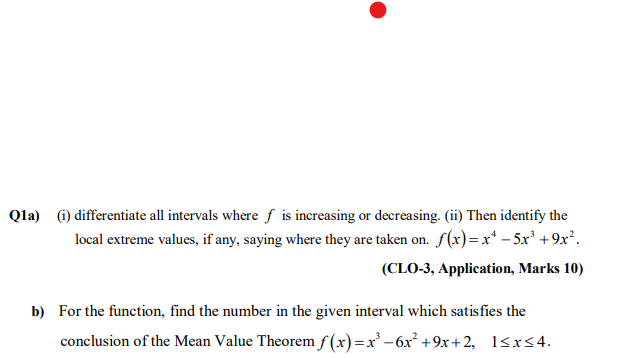 Solved Qla) (1) differentiate all intervals where f is | Chegg.com