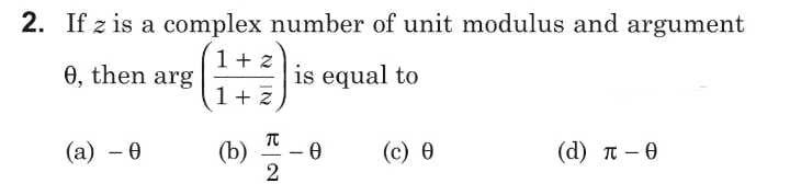Solved 2. If z is a complex number of unit modulus and | Chegg.com
