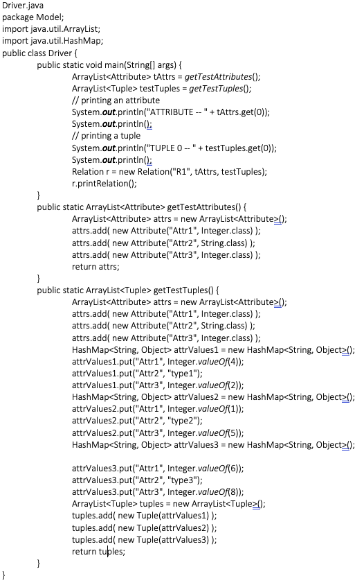 you are assigned to implement a minimal relational | Chegg.com