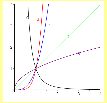 Solved Five different power functions are plotted | Chegg.com