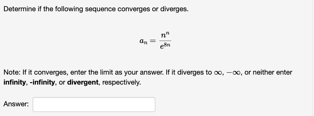 Solved Determine if the following sequence converges or | Chegg.com