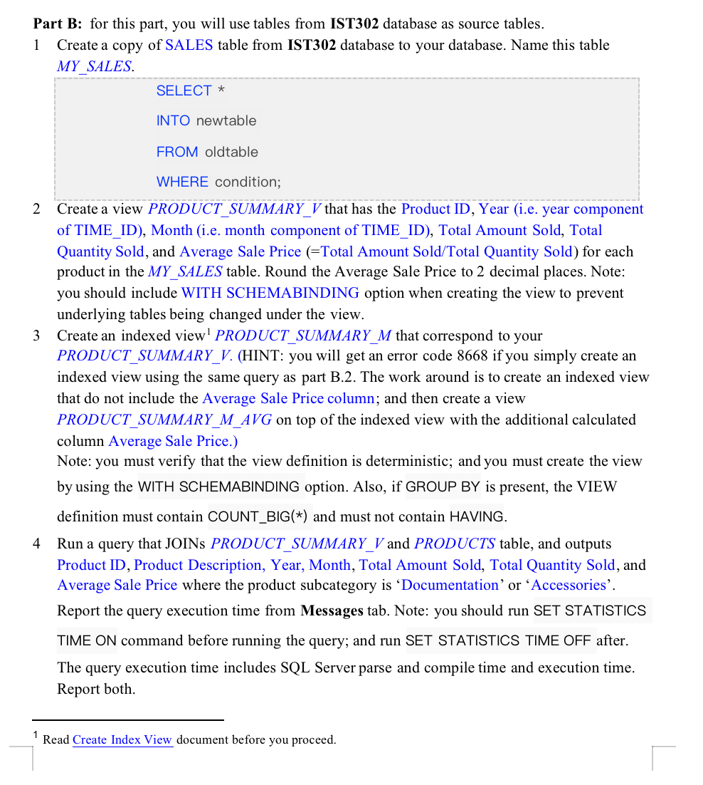 Solved Part B: for this part, you will use tables from | Chegg.com