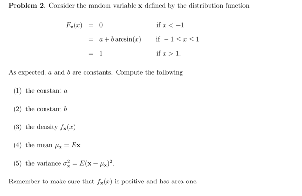 Solved Problem 2. Consider the random variable x defined by | Chegg.com