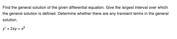 Solved Find the general solution of the given differential | Chegg.com