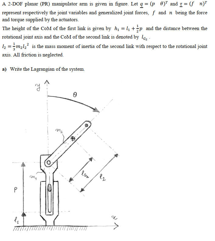 Solved represent respectively the joint variables and | Chegg.com