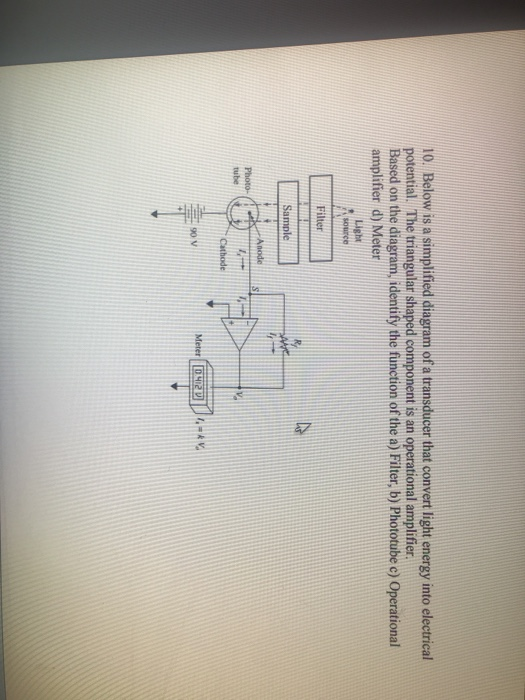 Solved 10. Below is a simplified diagram of a transducer | Chegg.com