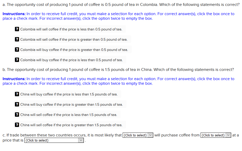 Solved a. The opportunity cost of producing 1 pound of | Chegg.com