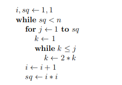 Consider the program (use big-Theta notation) we can | Chegg.com