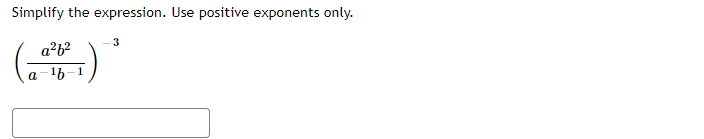 Solved Simplify the expression. Use positive exponents only. | Chegg.com