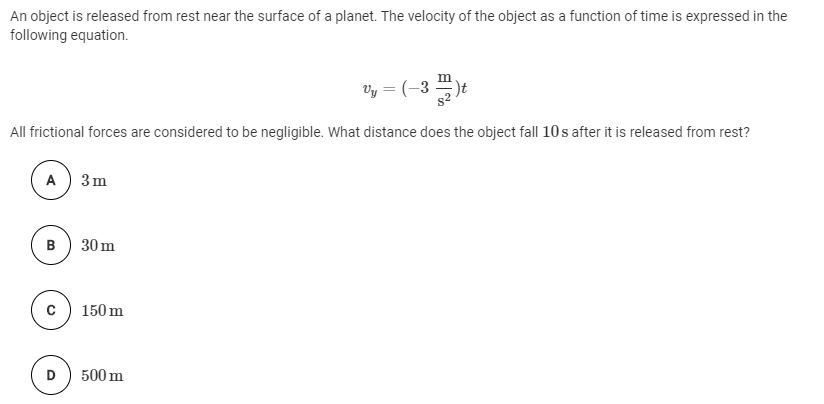 Solved An Object Is Released From Rest Near The Surface Of A