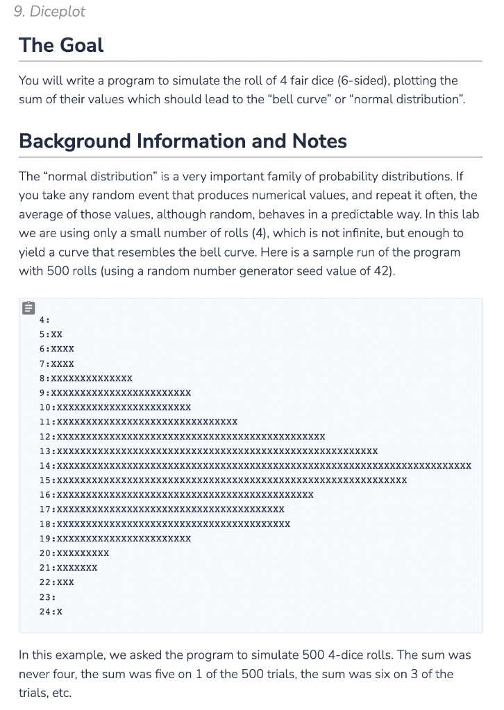 Solved You will write a program to simulate the roll of 4 | Chegg.com