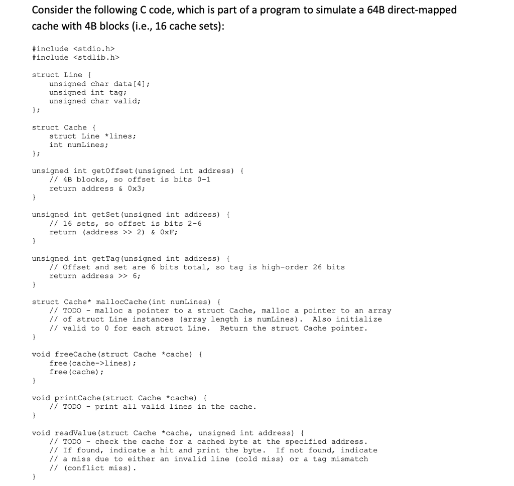 Solved Consider the following C code, which is part of a | Chegg.com