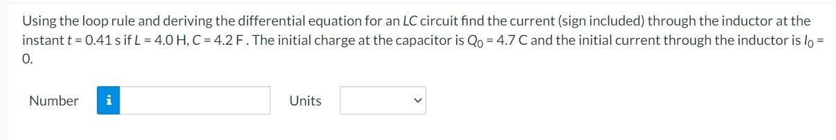 Solved Using the loop rule and deriving the differential | Chegg.com